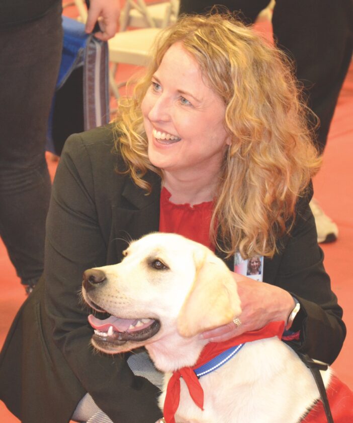 Pup rally: First lady Justice introduces new therapy dog | News, Sports ...